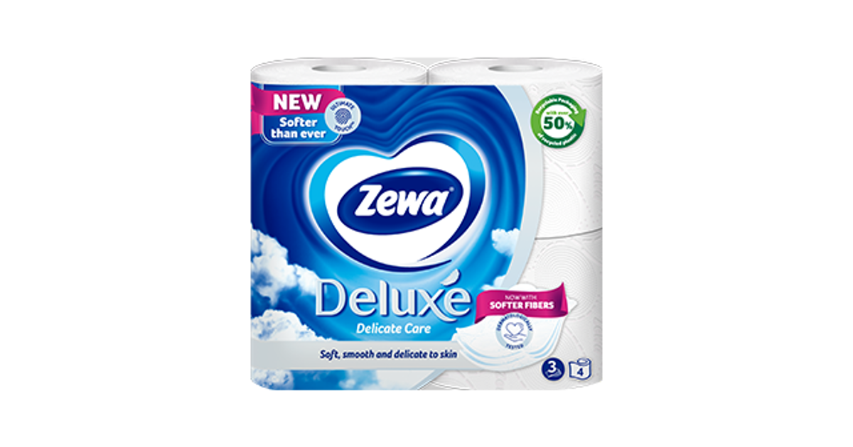 Hârtie igienică Zewa Deluxe – Acum mai fină ca niciodată – Zewa - Zewa