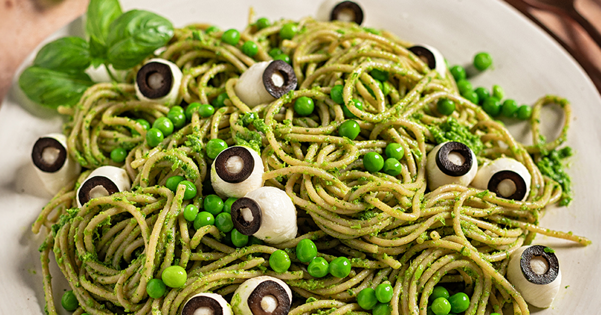 Gruseliger Monster-Pasta-Salat - Zewa