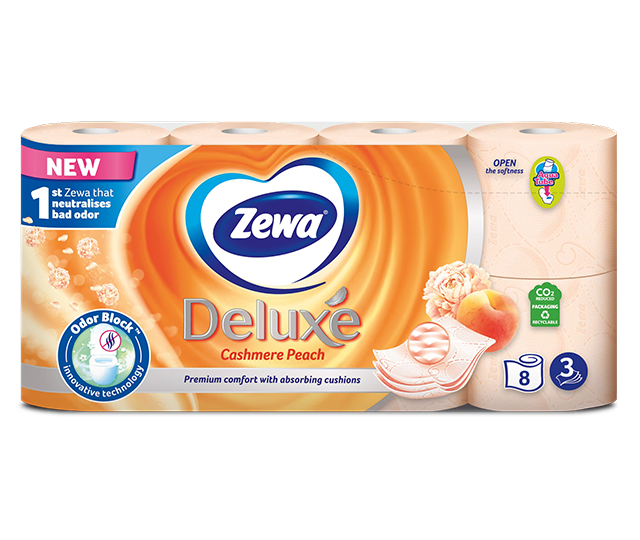 Zewa Deluxe OdorBlock® toalettpapír tekercs & szagsemlegesítő - Zewa