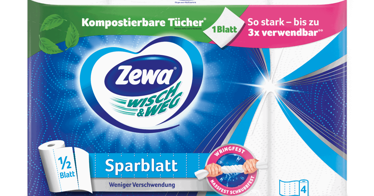 Die neue, kompostierbare Zewa Wisch&Weg Küchenrolle - Zewa